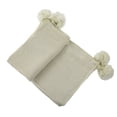 Chunky Knit Pom Pom Design Solid Color Throw Blanket - 2 Colors ...