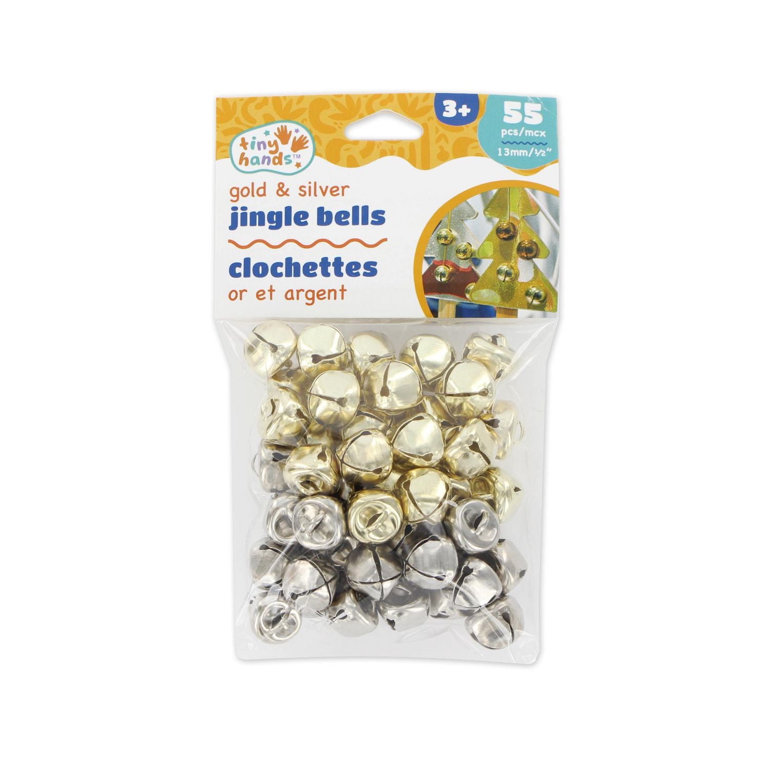 Click here for Tiny Hands Jingle Bells - 13 Mm  55 Pcs  Gold & Si... prices