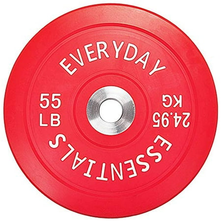 EVERYDAY Essentials Color Coded Olympic Bumper Plate Weight Plate w ...