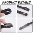 2Pcs PU Imitation Leather Bag Handles with Alloy Findings Black ...