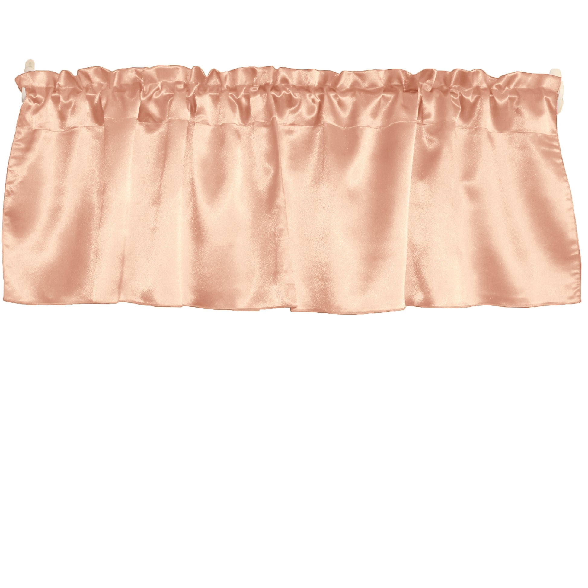 Shiny Smooth Satin Window Valance 58" Wide Peach - Walmart.com