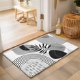 Bohemian Arch Abstract Geometric Rectangle Rug 2'x3' Gray Tropical Palm ...