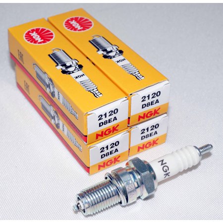 NGK 2120 D8EA 4 PACK Spark Plug Plugs 4 CYLINDER V8 6 CYLINDER V TWIN ...