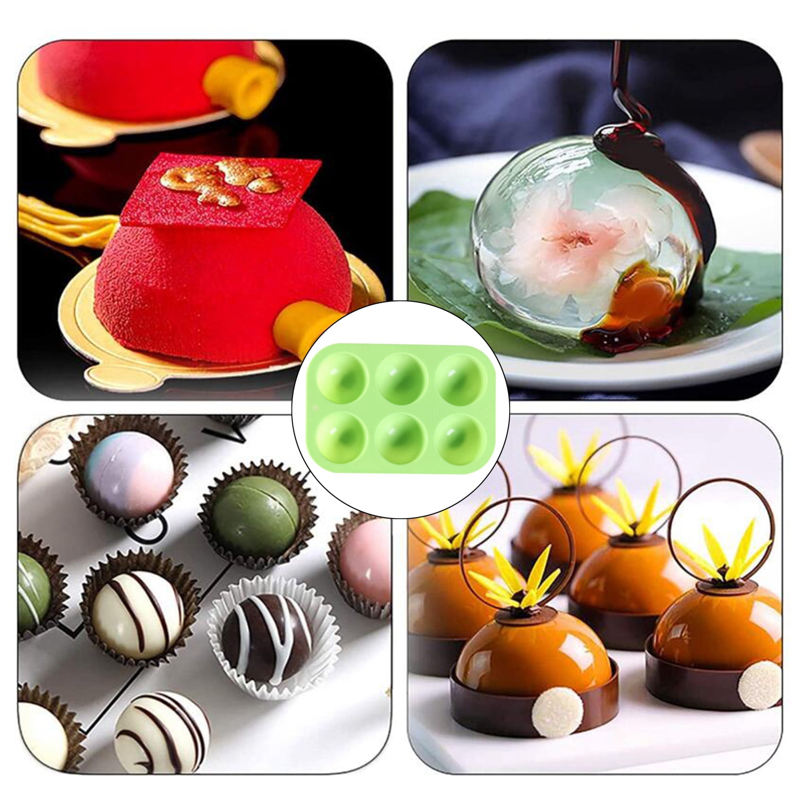 Molde de Silicona Macarena, 6 Cavidades, Verde, Molde para Tartas | Walmart en línea