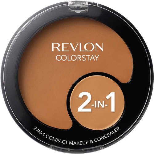 Revlon Colorstay 2-in-1 Compact Makeup and Concealer, Caramel 400 ...
