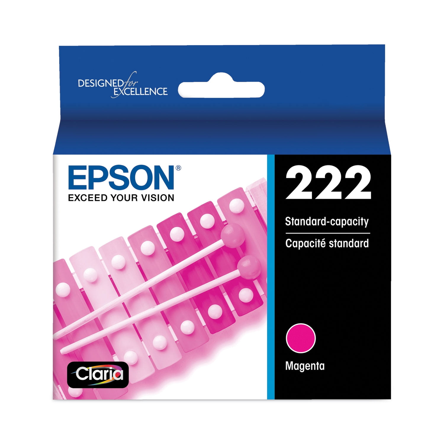 Epson T222320S (T222) Claria Ink, 165 Page-Yield, Magenta - Walmart.com