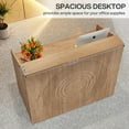 Tribesigns 47" Front Desk, Wood Reception Desk Retail Counter for Salon ...