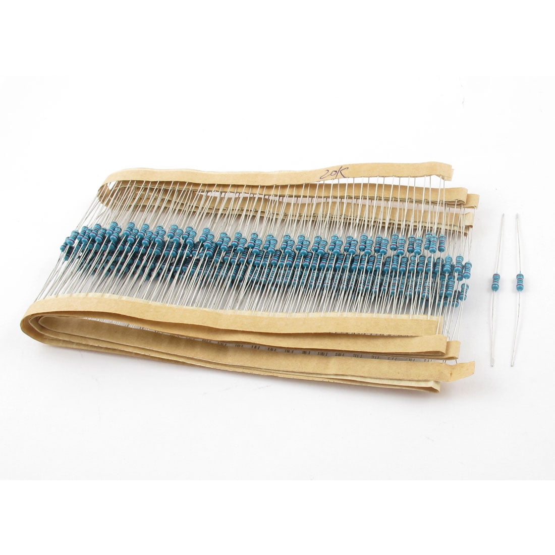 300 x Axial Lead 1/4W 1% Tolerance 20K Ohm Flameproof Metal Film ...