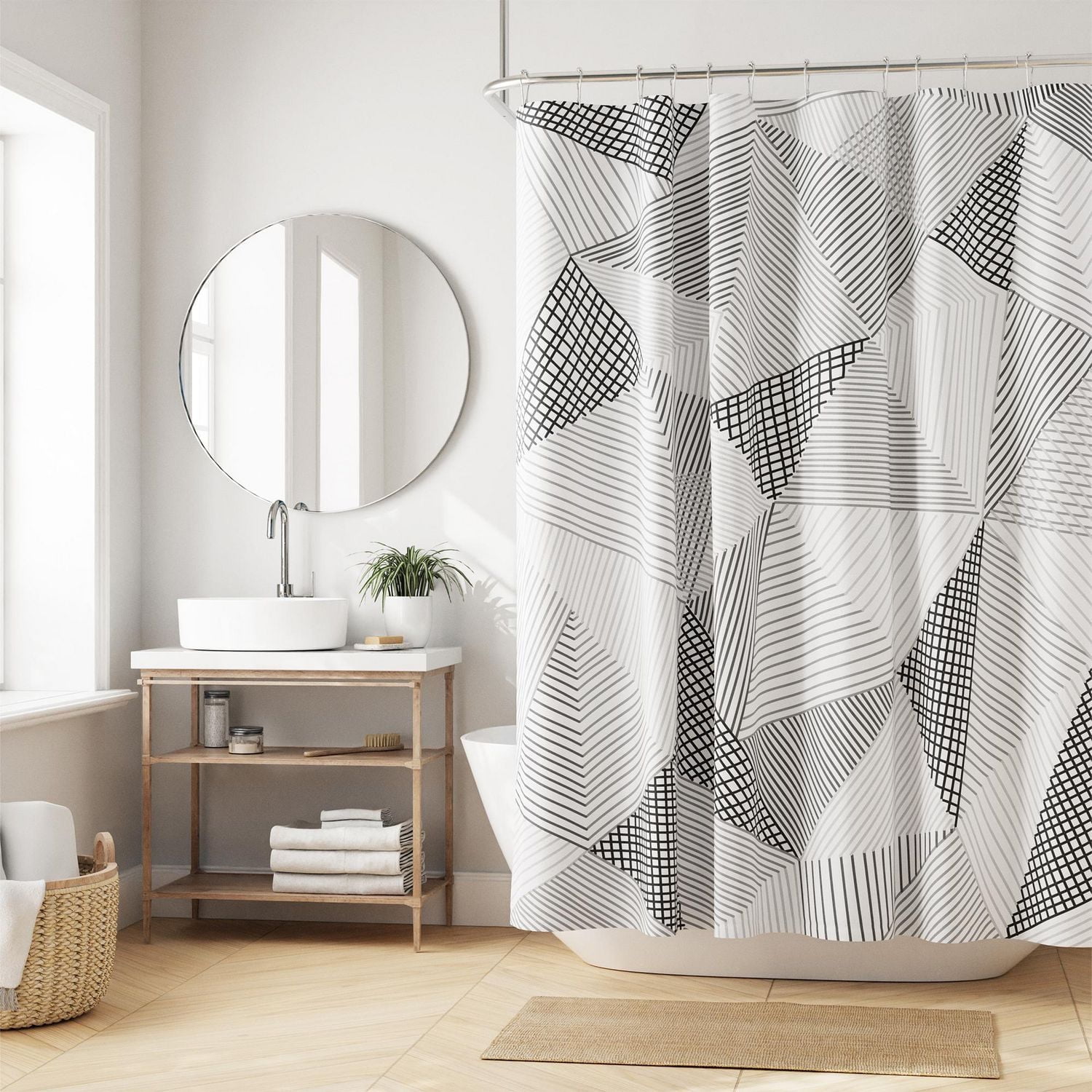 Click here for Hometrends Decorative Fabric Shower Curtain With G... prices