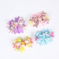 4-piece cute rabbit bow hair clip, Easter hair accessory, satin bow ...