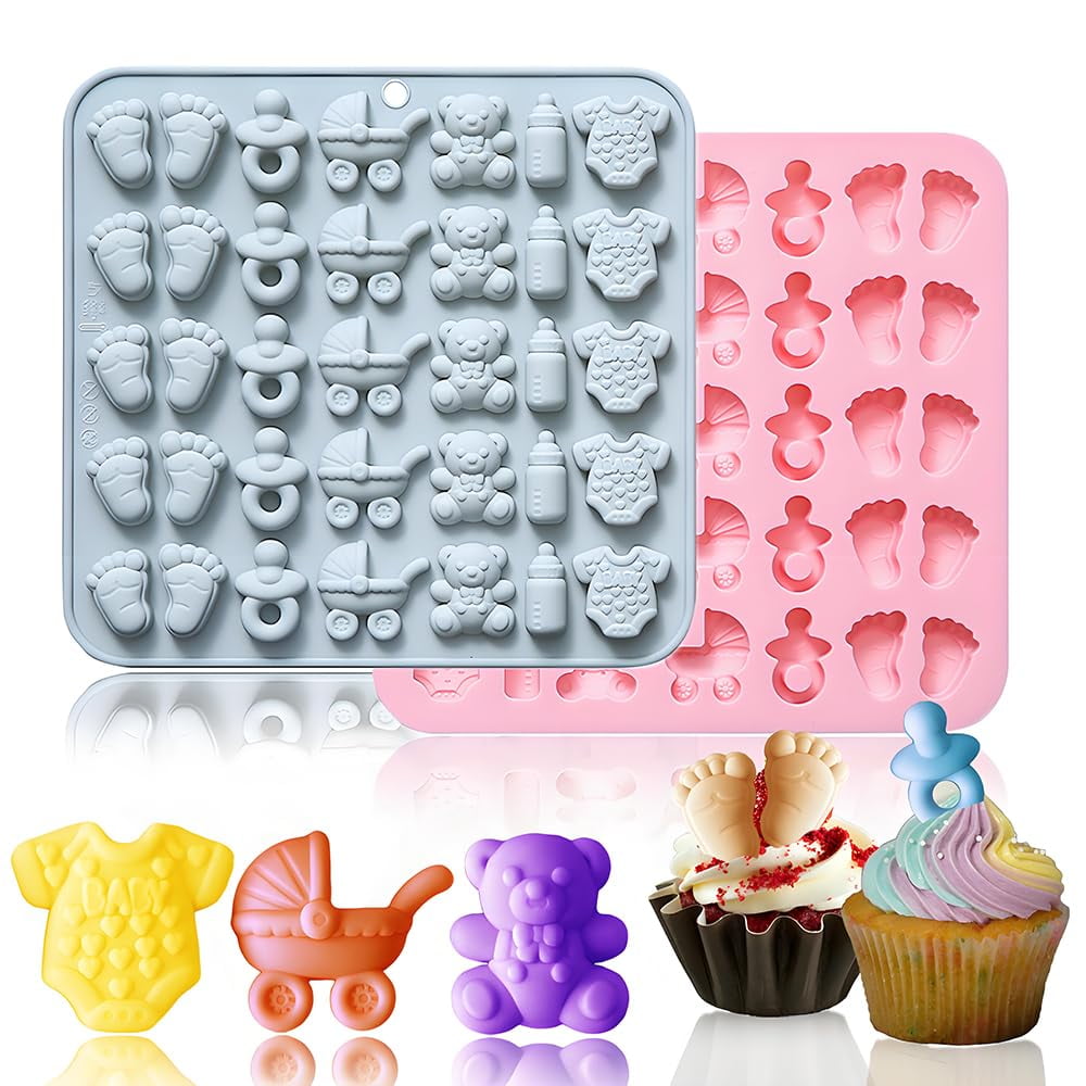 Click here for Ourashero 2 Pack Baby Shower Themed Silicone Mold... prices