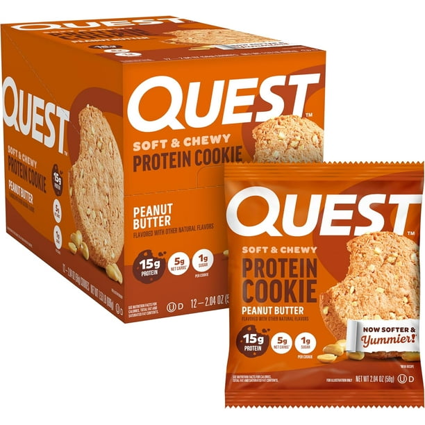 Quest Soft & Chewy Protein Cookie - Double Chocolate Chip (12 Cookies ...