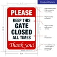Please Keep Gate Closed Sign, 10x7 Aluminum - Walmart.com