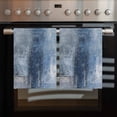 Blue Kitchen Towels Set of 2, Absorbent Microfiber Dish Tea Towels with ...
