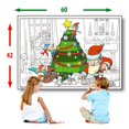 2 Pack of Giant Coloring Posters of Christmas Tree Santa folded version ...