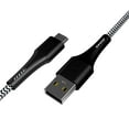 USB Type-A to C Braided Cable for Office Use - 6ft, Black - Walmart ...