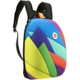 ZITZSHLCTSPR, Colorful Triangles Shell Backpack Set, 1, Assorted Bright ...