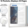 12-Pocket Presentation Binder with Plastic Sleeves (24 Viewable Pages ...