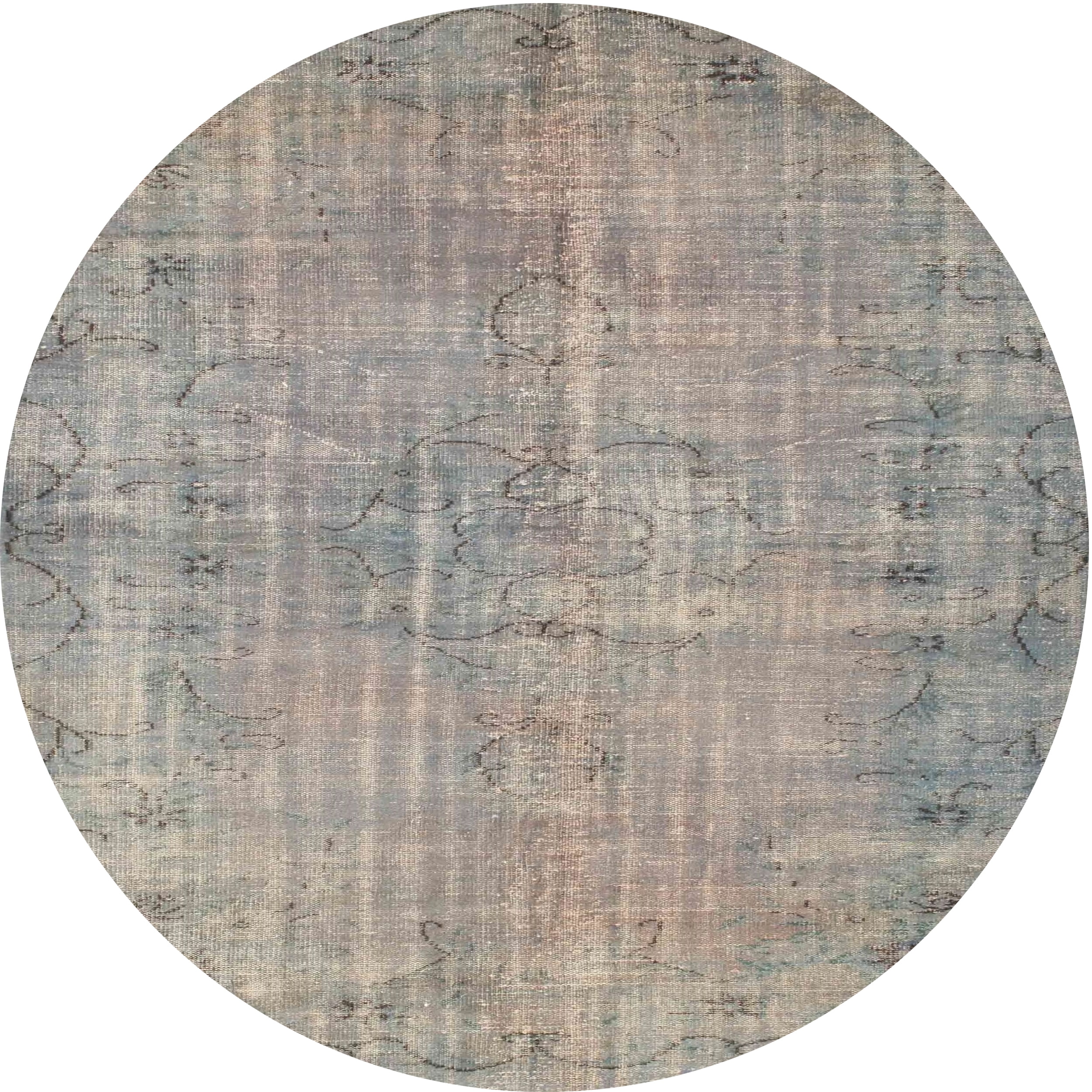 Ahgly Company Indoor Round Contemporary Sage Green Abstract Area Rugs ...
