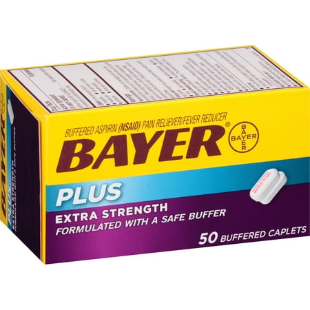 Bayer Plus Extra Strength Aspirin Pain Reliever/Fever Reducer Buffered ...