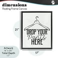 Drop Pants Here with Hanger Black Framed Floater Canvas Wall Art ...
