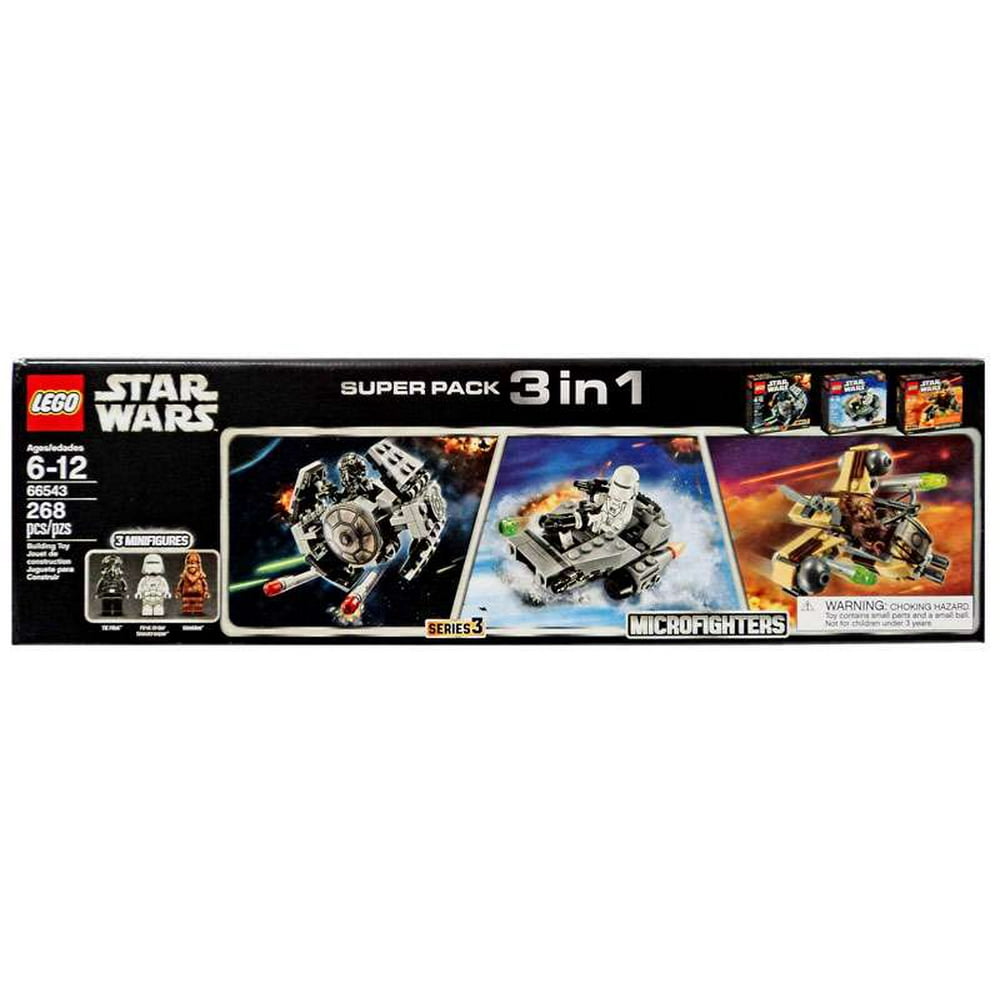 Star Wars Microfighters Super Pack 3 in 1 Set LEGO 66543 - Walmart.com ...