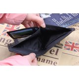 Blue Jean Style Wallet with Long Pocket on Outside Men Woman Billfold A ...