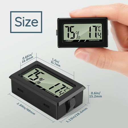 Mini Digital Thermometer Hygrometer,Indoor Temperature and Humidity ...