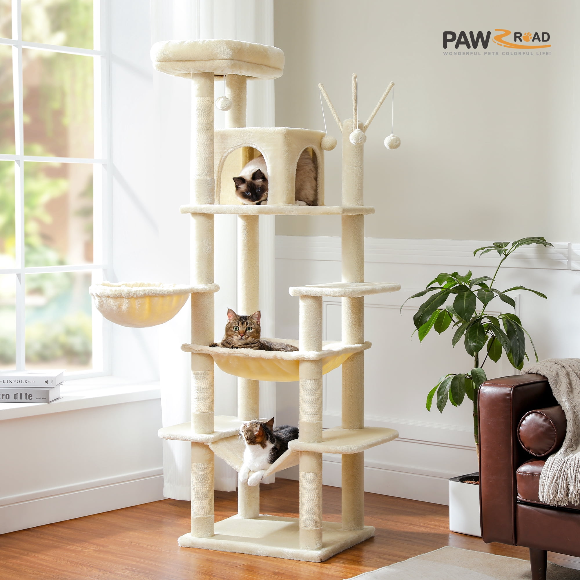 Click here for Pawz Road 68 Large Cat Tree Tower With Big Hammock... prices