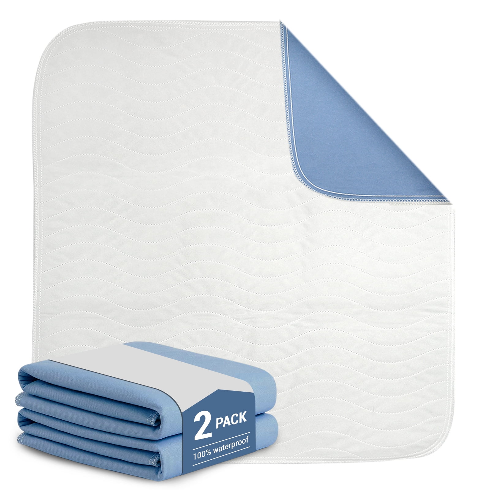 Hitime Heavy Absorbency Quilted Waterproof Underpads for Bedwetting ...