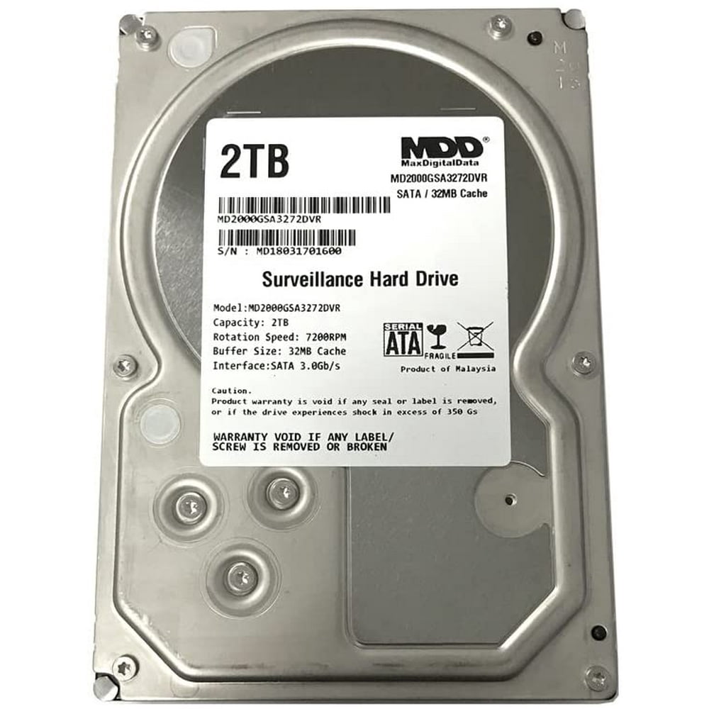 MaxDigitalData 2TB 32MB Cache 7200PM SATA 3.0Gb/s 3.5" Internal ...