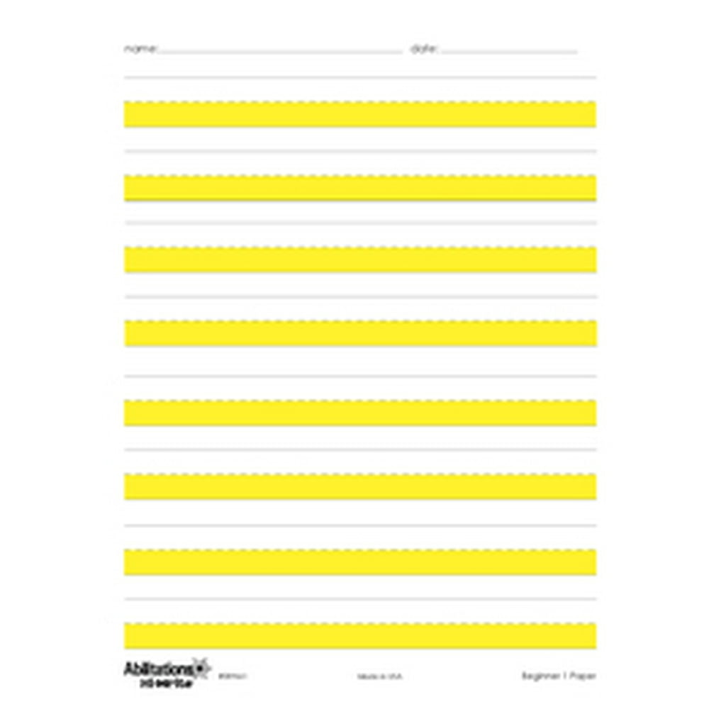 Abilitations Hi-Write Beginner Paper, Level 1, Pack of 100 Sheets ...