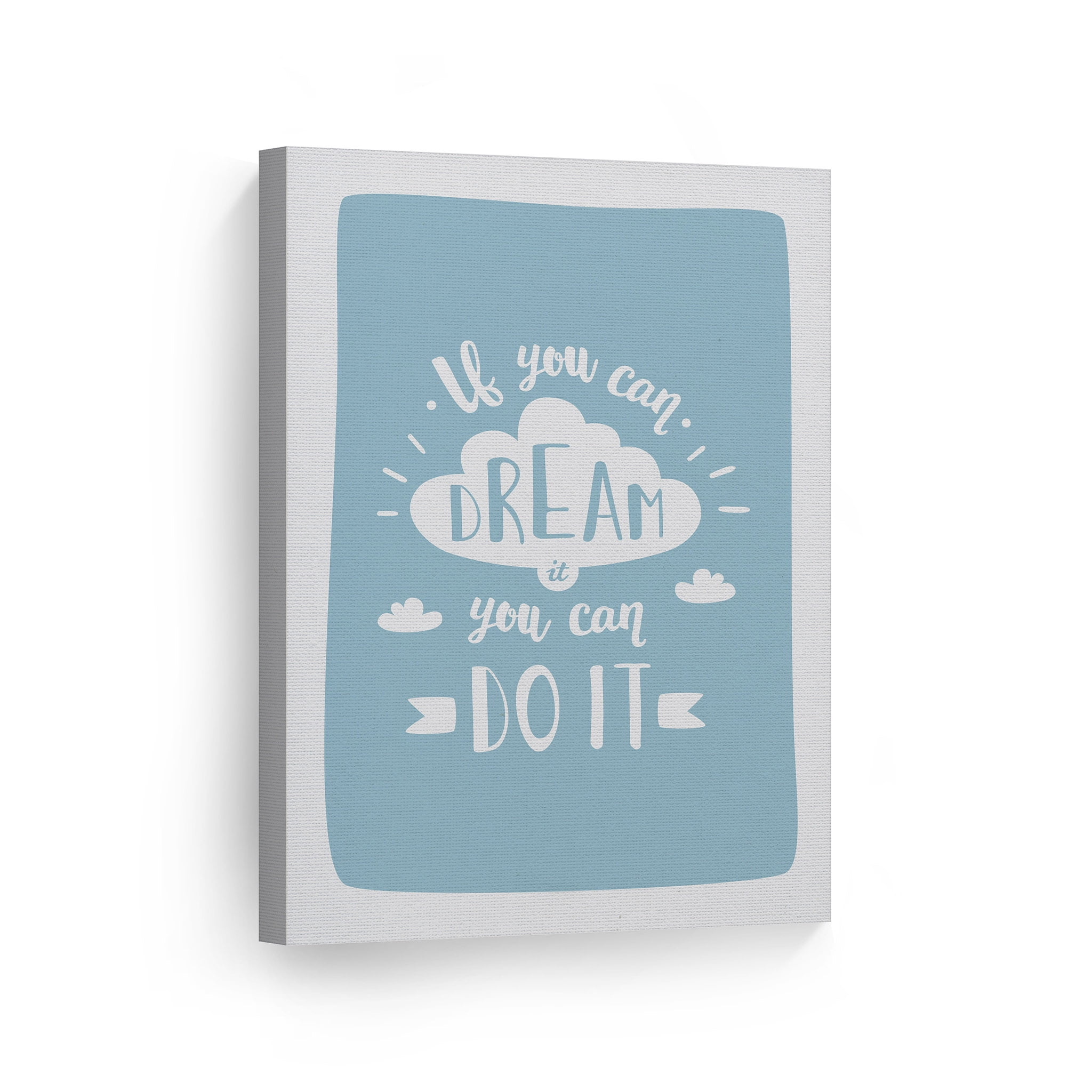 Smile Art Design If You Can Dream You Can Do It Lettering Blue ...