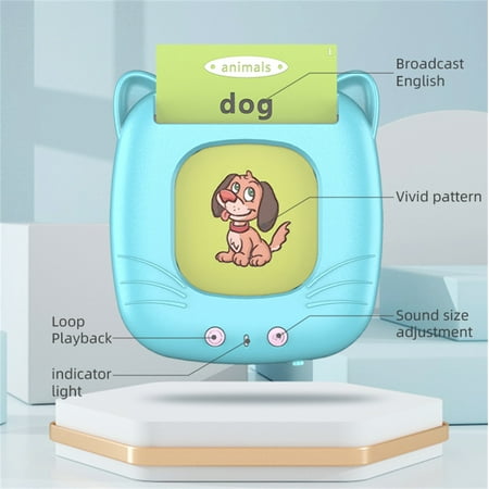 EGNMCR Bilingual Flash Card Reader For Children's Educational Toys a ...