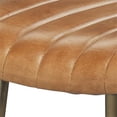 Home Square Leather and Iron Counter Stool in Brown & Gold - Set of 3 ...
