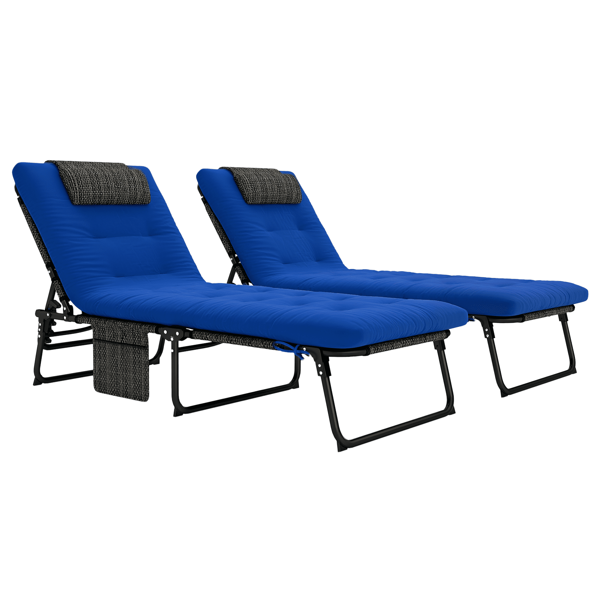 Click here for Outsunny 2 Pcs Folding Lounge Chairs  Reclining Ta... prices