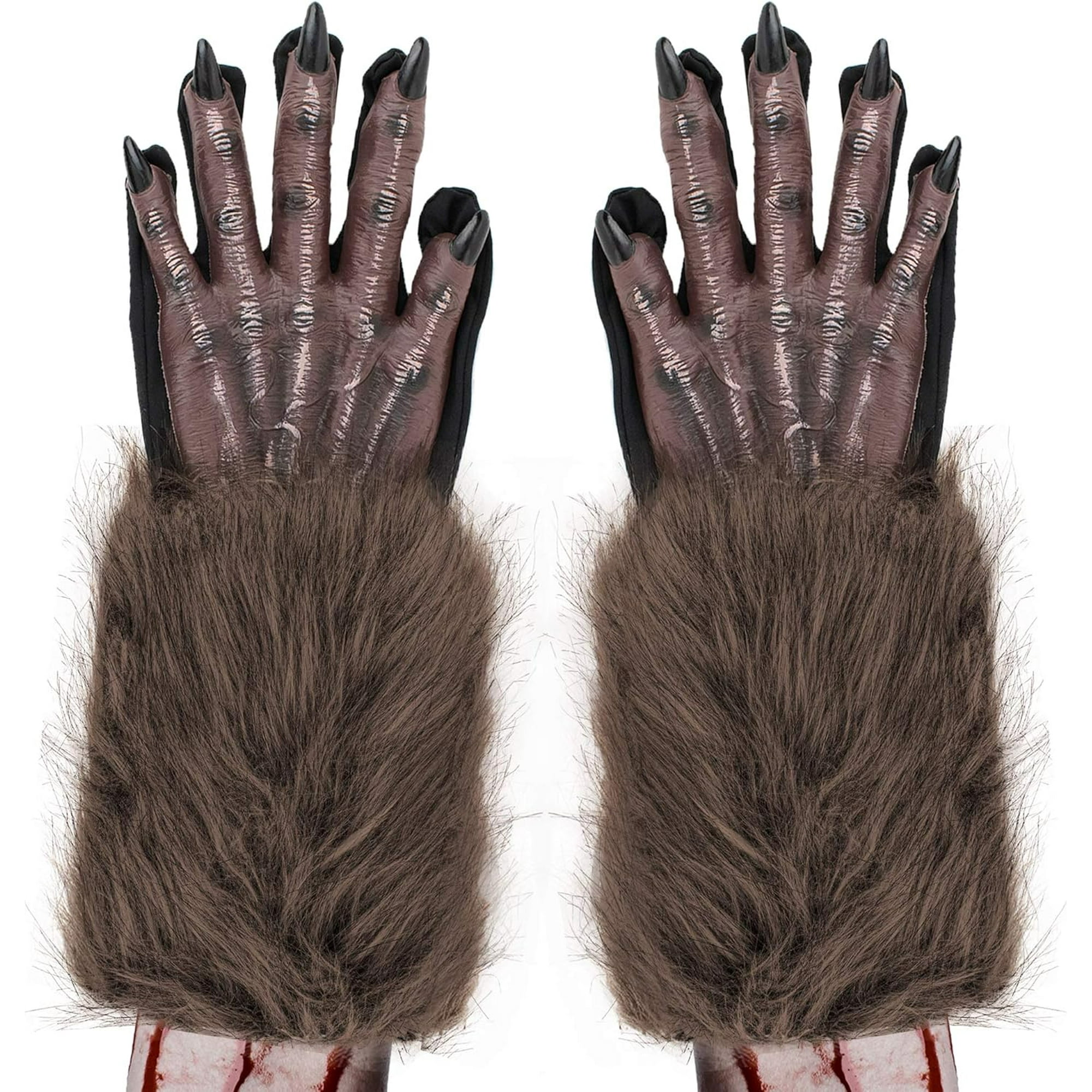 Click here for Starrism Werewolf Hand Costume Gloves - Brown Hair... prices