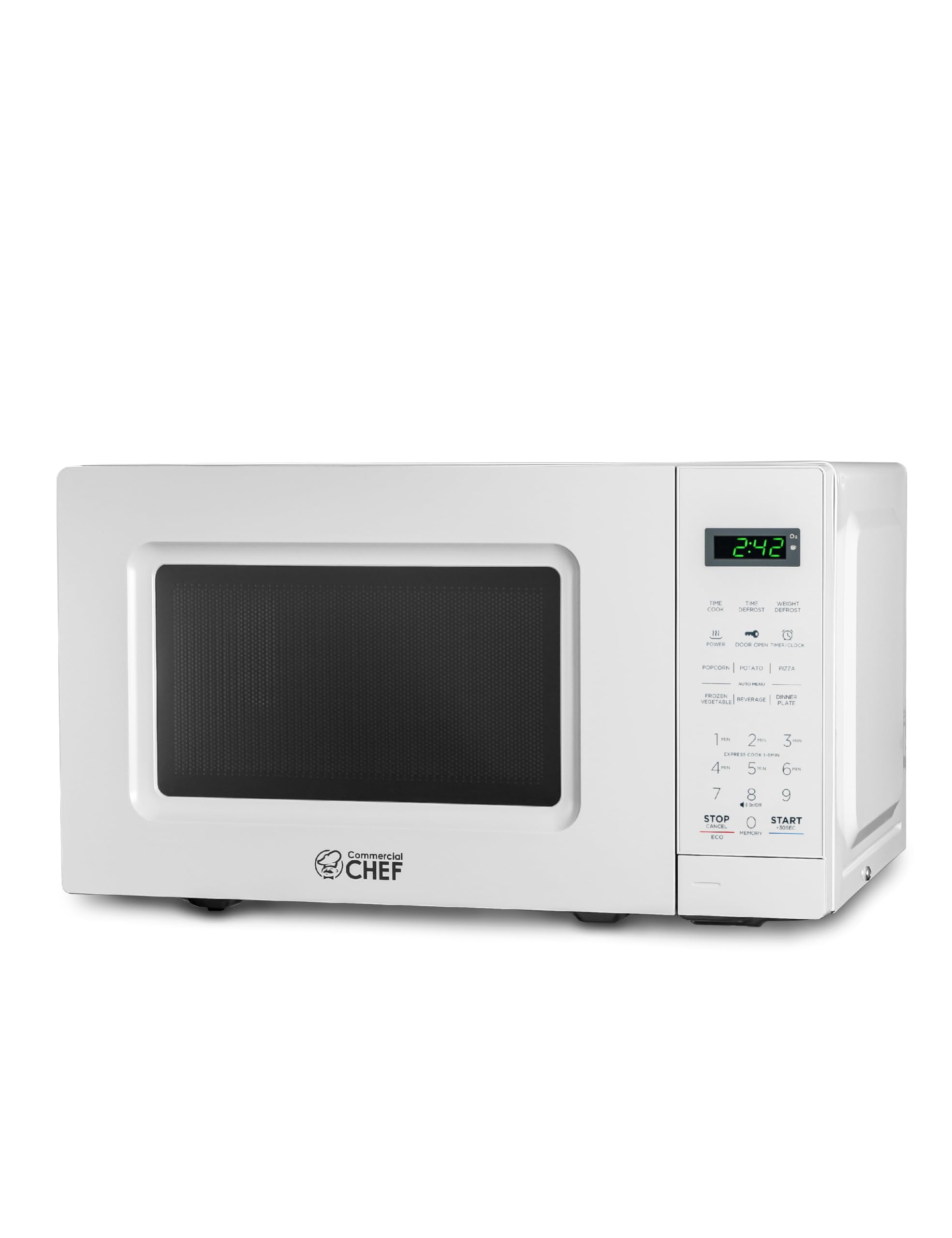 COMMERCIAL CHEF 0.7 Cu Ft Microwave with 10 Power Levels, 700W ...