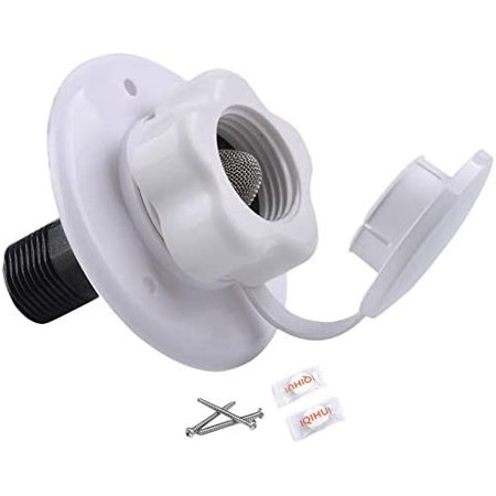 SICED 1 x Motorhome Water Inlet Flange White Water Inlet Check Valve ...