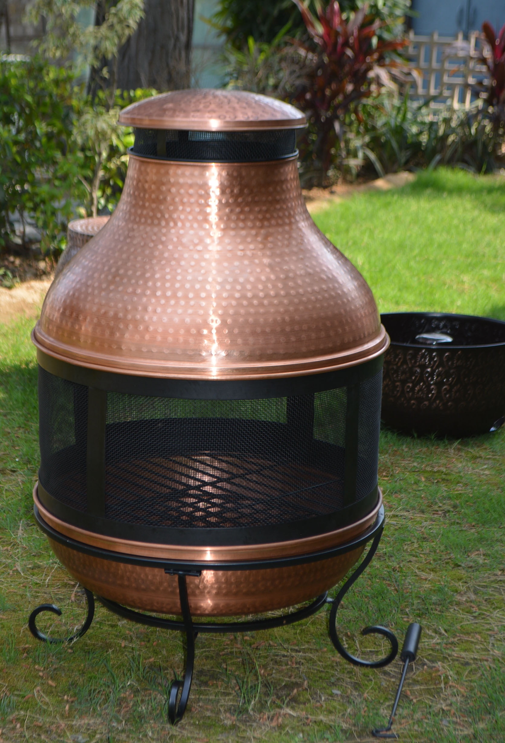 Better Homes & Gardens Wood-Burning Copper Chiminea Fire Pit - Walmart.com