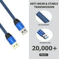 XUERUI-USB to USB Cable 25FT,Durable Braidedfor USB 3.0 Male to Male ...