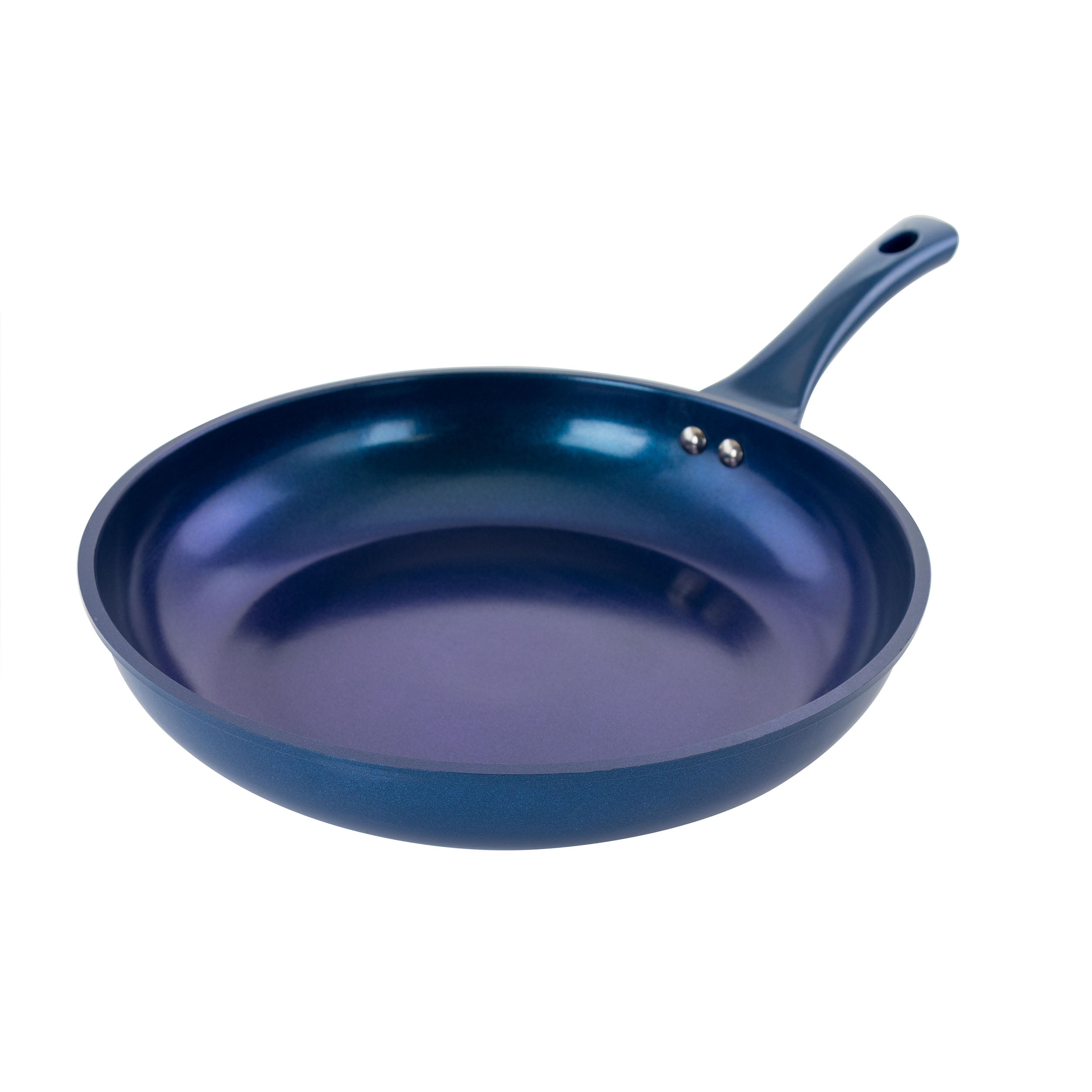 Gibson Home Glaze 12 Inch Aluminum Nonstick Frying Pan in Dark Blue ...