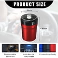 Car Ashtray, Portable Smokeless Cylinder Cup Holder Ash Tray, Smokeless ...
