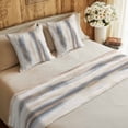 Bed Runner for Cal King Size Bed, Beige Gray 3 Pcs Bedding Runner Set ...