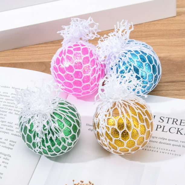 Mesh stress ball with water droplets to relieve tension, anxiety and ...