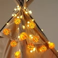 IMossad Ball-Shaped LED String Lights, Soccer-Themed Decorative Lights ...