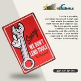 We Don't Lend Tools Sign for Mechanic, Shop Decor - Gifts for Men ...