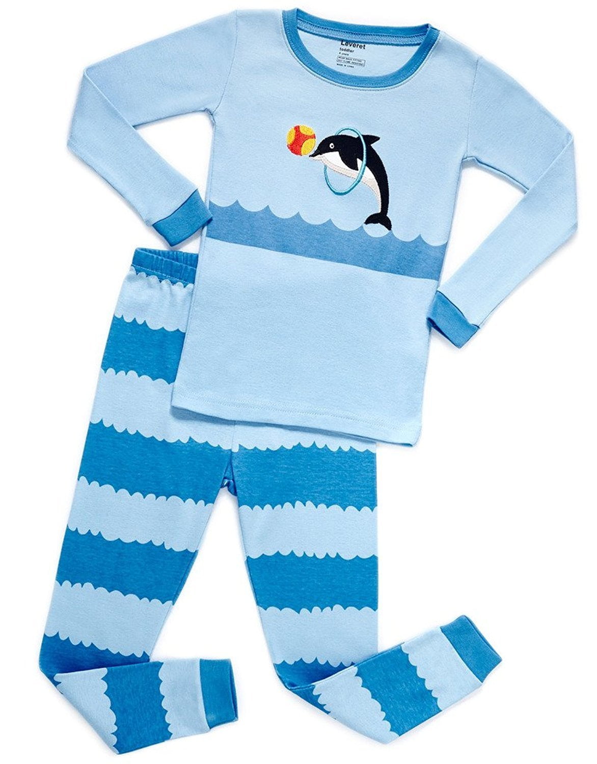 Leveret "Dolphin" Shorts or Longs 2 Piece Pajama 100% Cotton (Size 2-10 ...