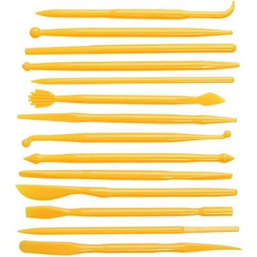 6PCS Pottery Plastic Scraper Tools Set Clay Sculpture Pottery Clay Sculpture Carving Tool DIY ...