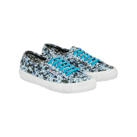 SUPERGA Womens Blue Floral Design Limited Edition Eyelet Mary ...